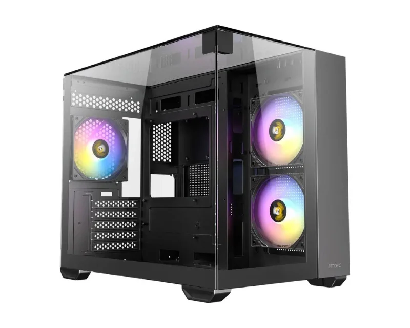 Antec CX600M ARGB kućište Mini Tower Micro-ATX kaljeno staklo crno 3 ARGB ventilatora