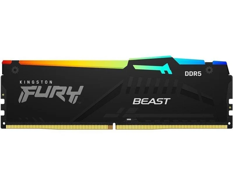 Kingston FURY Beast Black RGB DDR5 RAM 16GB 6800MT/s EXPO KF568C34BBEA-16