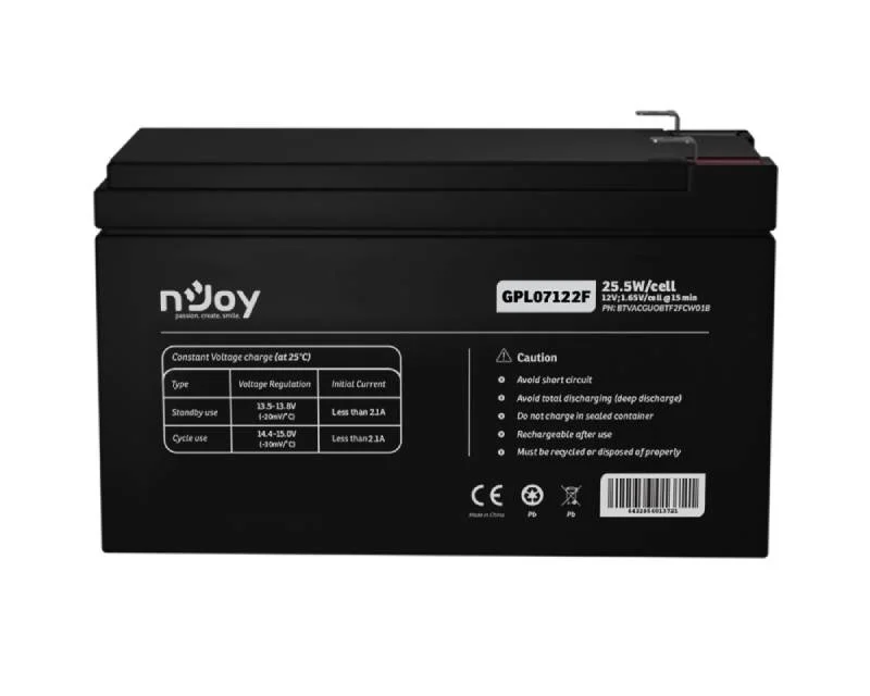 NJOY GPL07122F baterija za UPS 12V 7Ah BTVACGUOBTF2FCW01B
