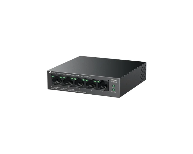 TP-Link LS105LP 5-portni 10/100 Mbps desktop switch sa 4 PoE porta