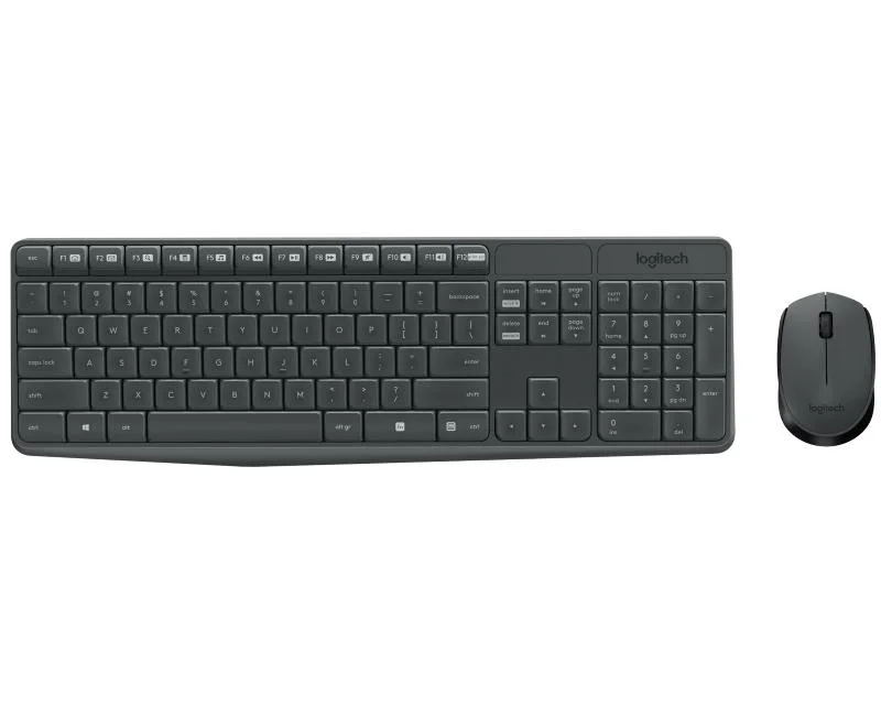 Logitech MK235 bežični komplet tastatura i miš USB US raspored crno-sivi