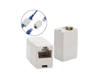 E-GREEN RJ-45 8/8 nastavak ženski - ženski beli