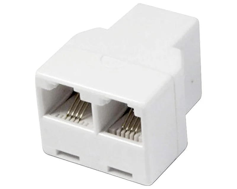 E-GREEN RJ-45 razdelnik 1x ženski na 2x ženski FTP Cat5e beli