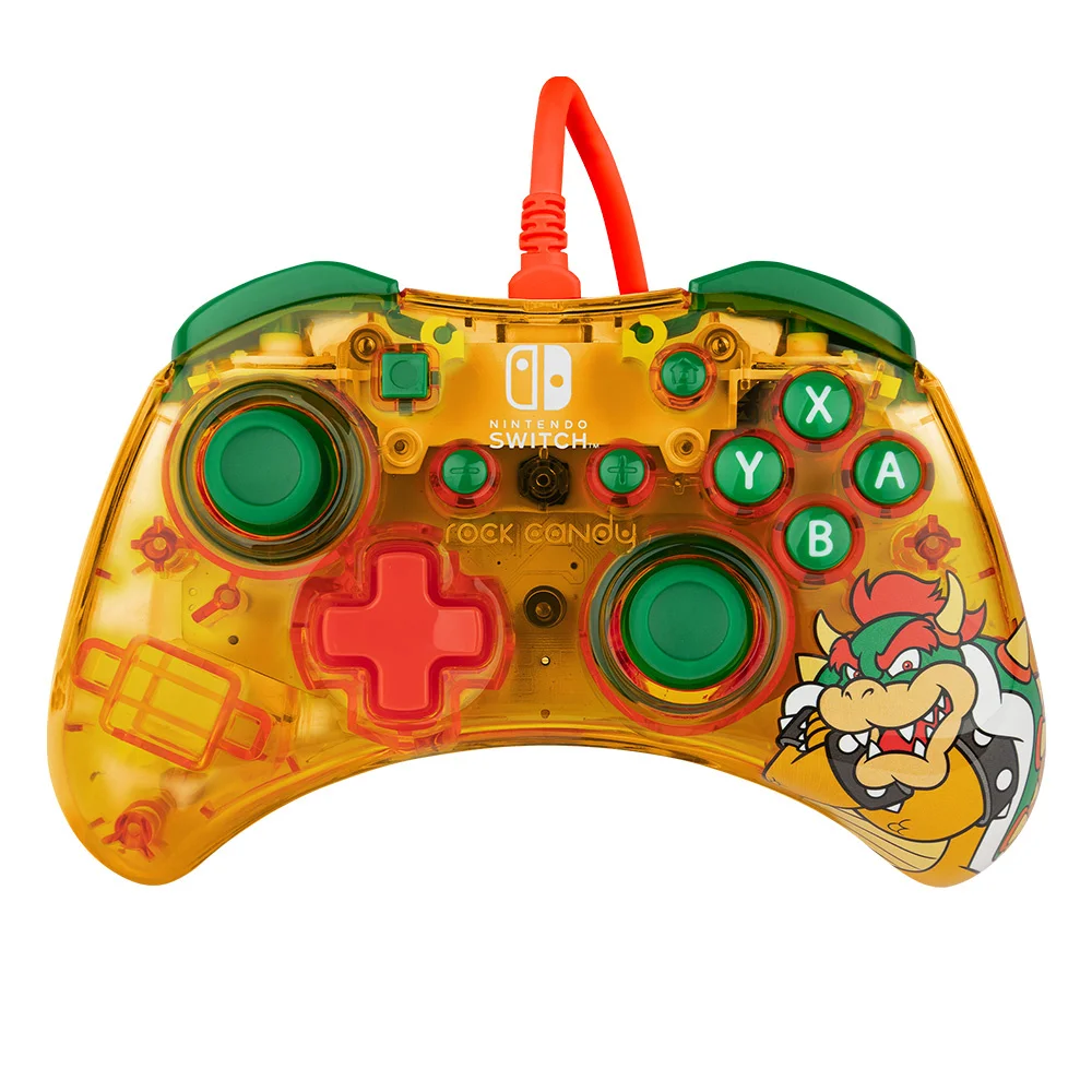 PDP Rock Candy Mini žični kontroler za Nintendo Switch Lemon Bomb Bowser