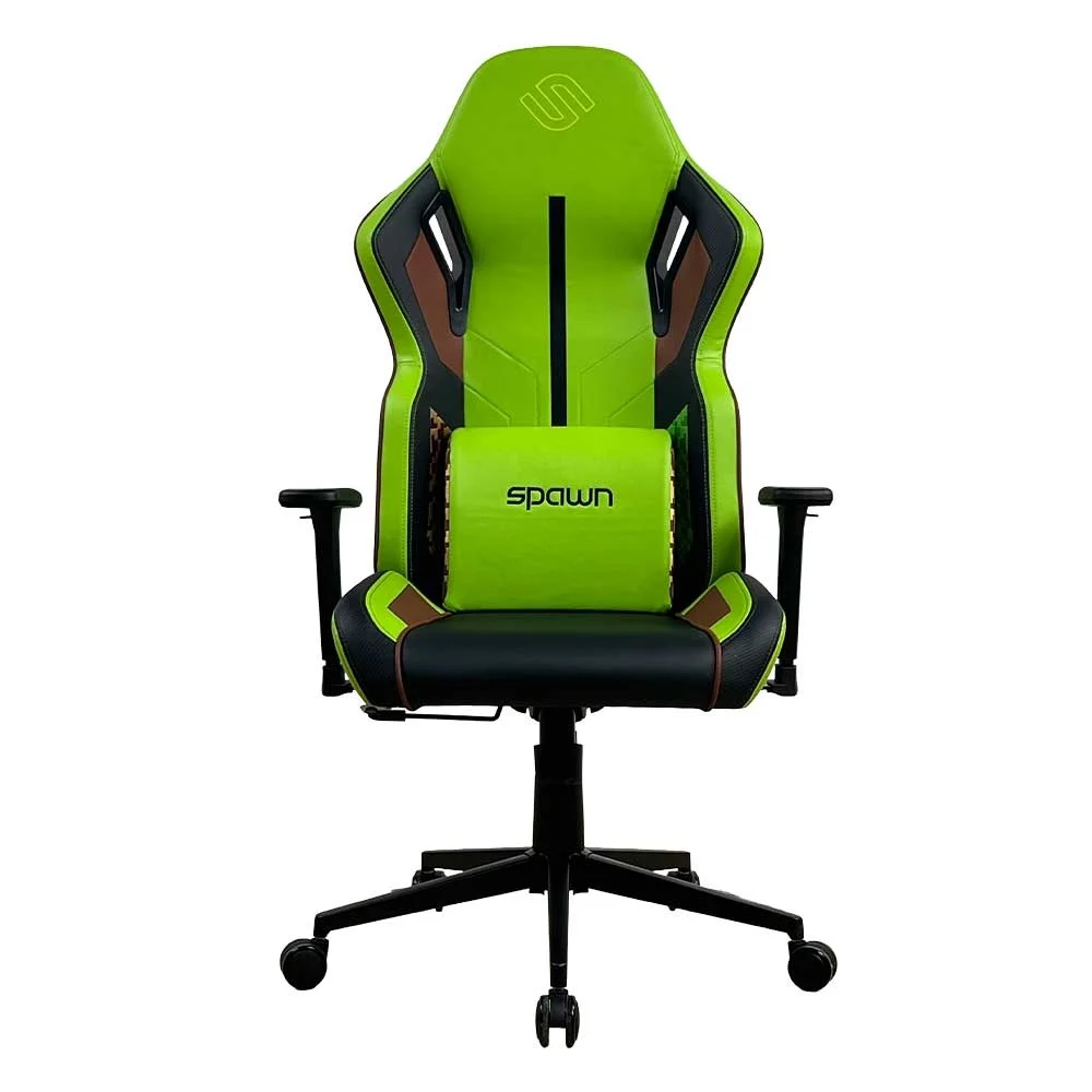 Spawn Lite gaming stolica zelena veštačka koža 3D rukonasloni do 150 kg