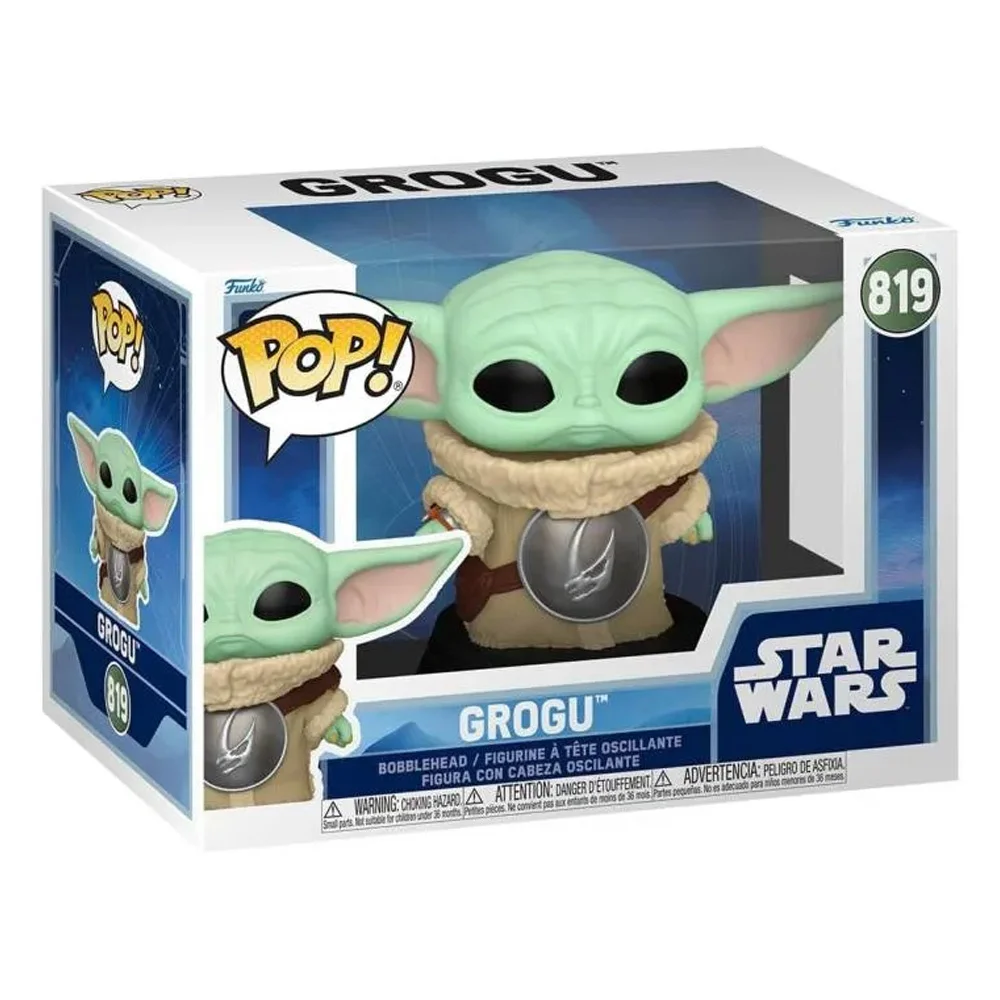 Funko POP! Star Wars The Mandalorian and Grogu Grogu with Mudhorn Chest Armor vinil figura #819 90447