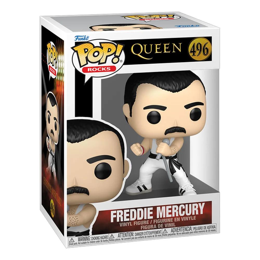 Funko POP! Rocks Queen Freddie Mercury (White Singlet) #496 vinil figura 75373