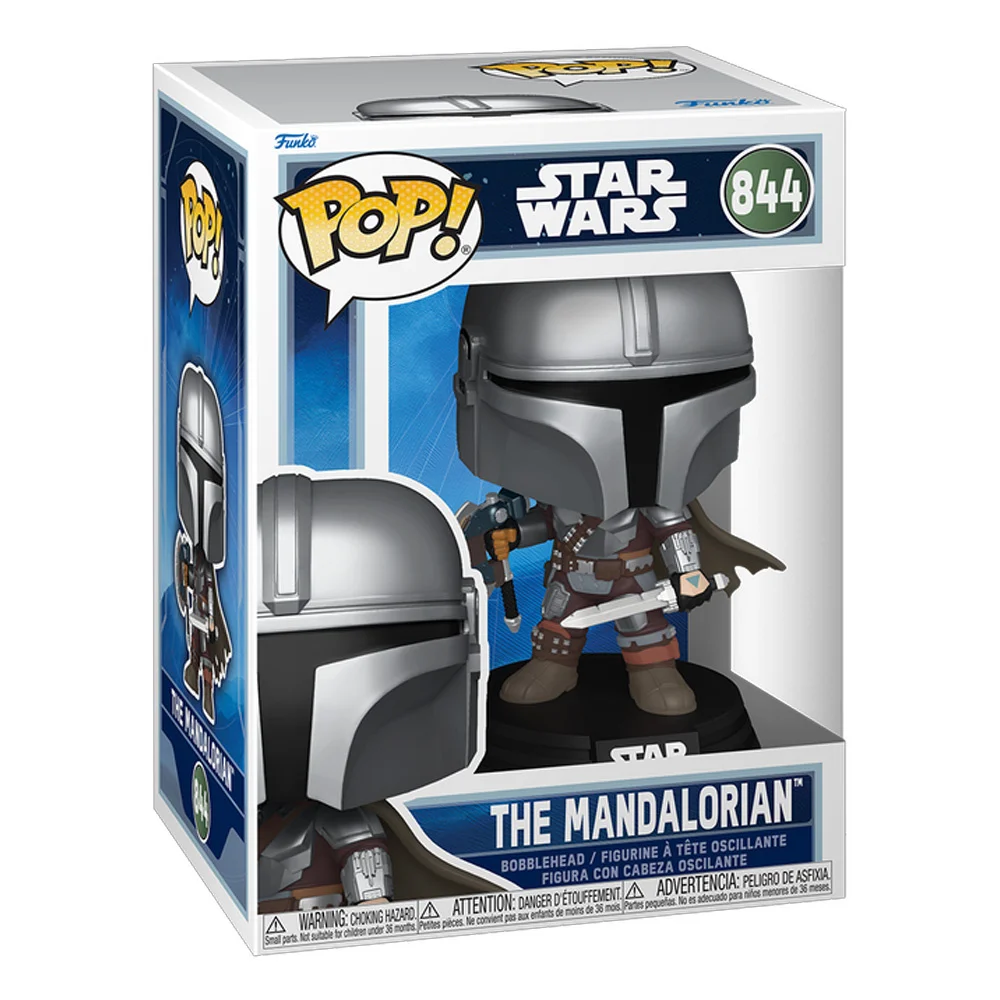 Funko POP! Star Wars The Mandalorian and Grogu The Mandalorian (Dual Wield) #844 vinil figura 90824