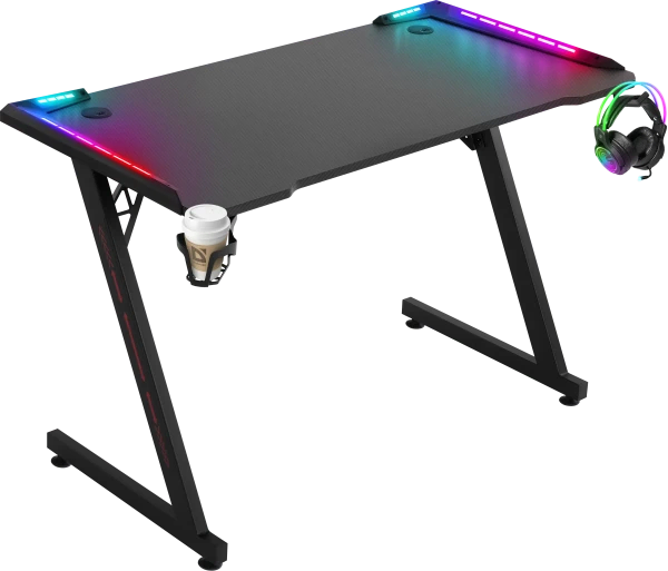 Defender Jupiter gaming sto 110 x 60 cm ARGB osvetljenje crni 64309