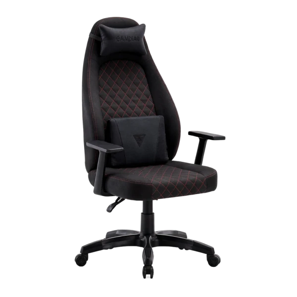 Gamdias Zelus E4 Weave gaming stolica od tkanine crna sa crvenim vezom