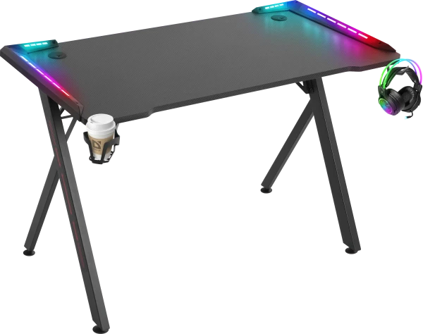 Defender Extreme gaming sto 110 x 60 cm RGB osvetljenje crni 64307