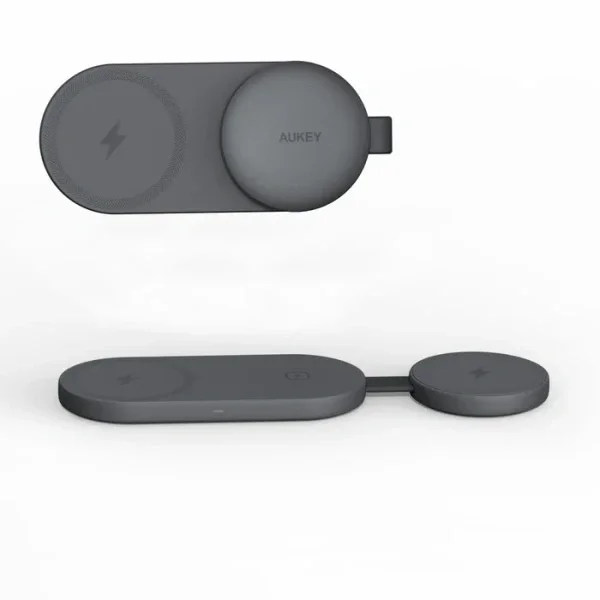 AUKEY LC-MC314 MagFusion C Pro 3-u-1 bežični magnetni punjač Qi2.2