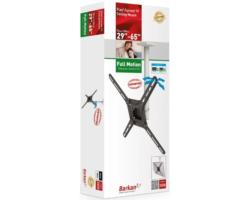Barkan 3500.W plafonski nosač za TV 29-65 inča 40kg beli