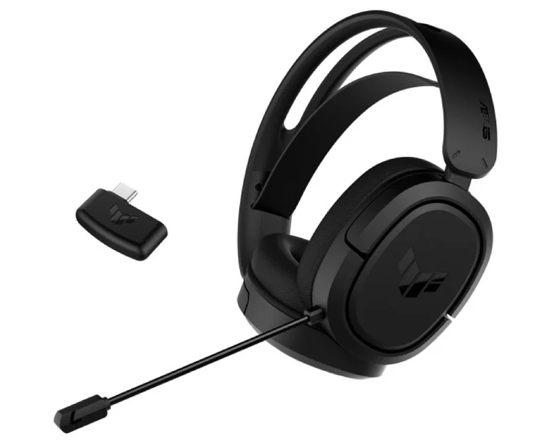 ASUS TUF Gaming H1 bežične gaming slušalice sa mikrofonom 2.4 GHz, 7.1 virtual surround, crne
