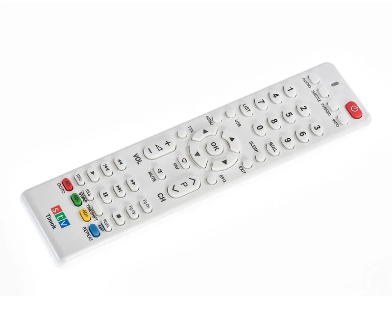 STV Timok univerzalni daljinski upravljač za zemaljske DVB-T2 prijemnike, beli