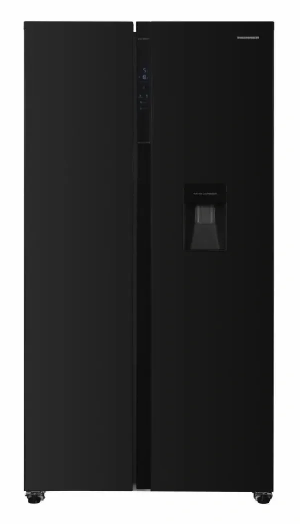 Heinner side by side frižider 439 l No Frost inverter dispenzer za vodu crni HSBS-H439NFBKWDE++