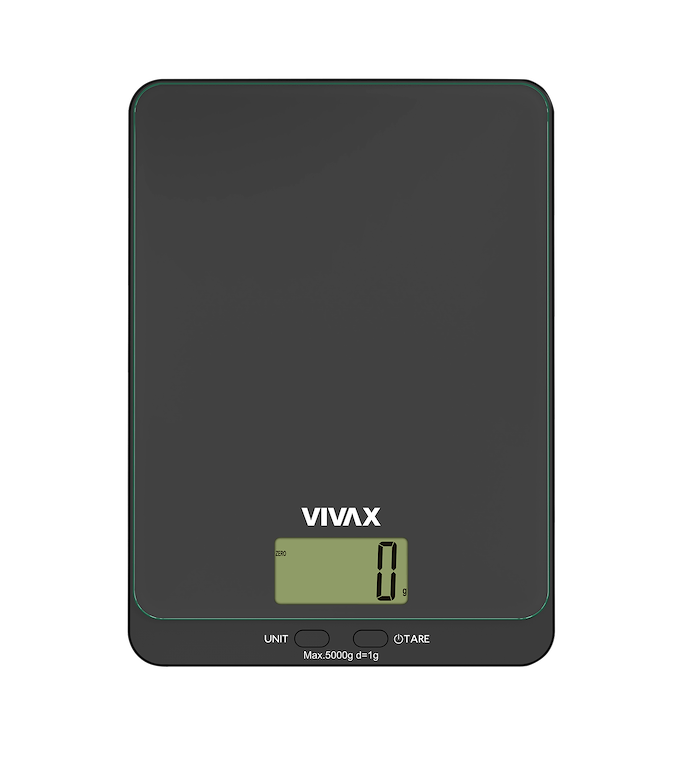 Vivax Home kuhinjska vaga do 5 kg staklena crna KS-502B