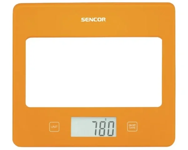 Sencor digitalna kuhinjska vaga 5 kg staklena narandžasta SKS 5033OR