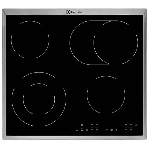 Electrolux 300 staklokeramička ugradna ploča za kuvanje 60 cm 4 zone inox okvir crna EHF6346XOK