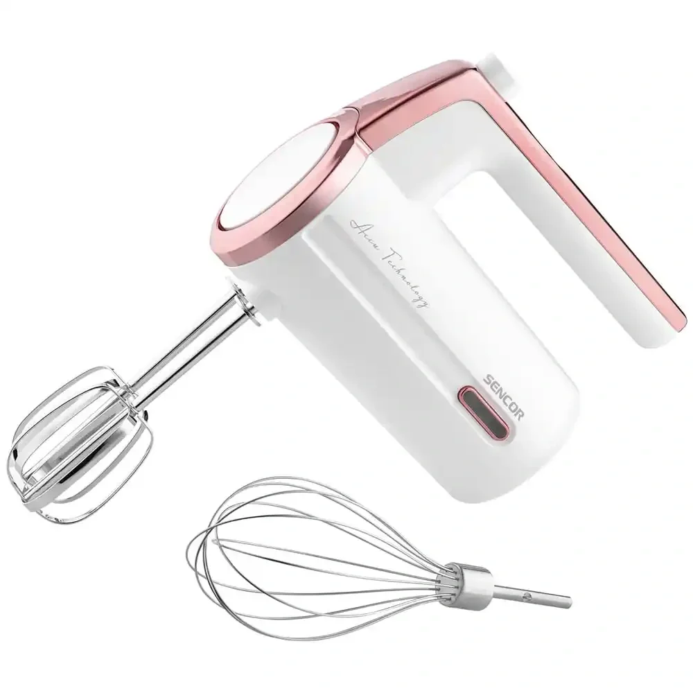 Sencor bežični ručni mikser 50 W 3 brzine Li-Ion belo-roze SHM 9000WH