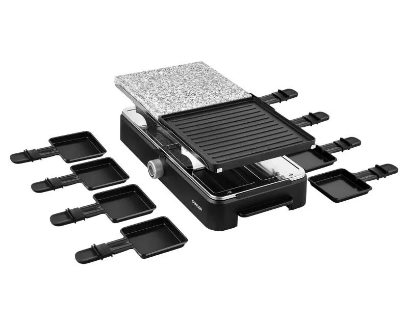 Sencor raclette gril 1400W sa 8 tiganjčića crni SBG 0260BK