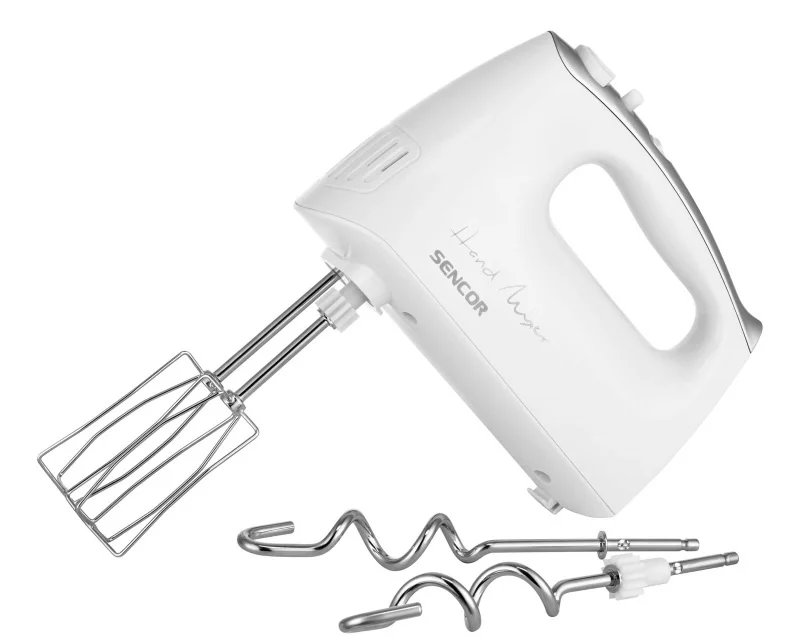 Sencor ručni mikser sa postoljem i posudom 500W 5 brzina turbo belo-srebrni SHM 6206SS
