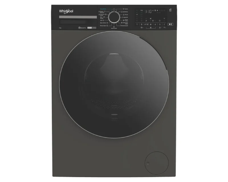 Whirlpool samostojeća mašina za pranje veša 8 kg 1400 o/min 6th SENSE siva WPM 87G ADS EE