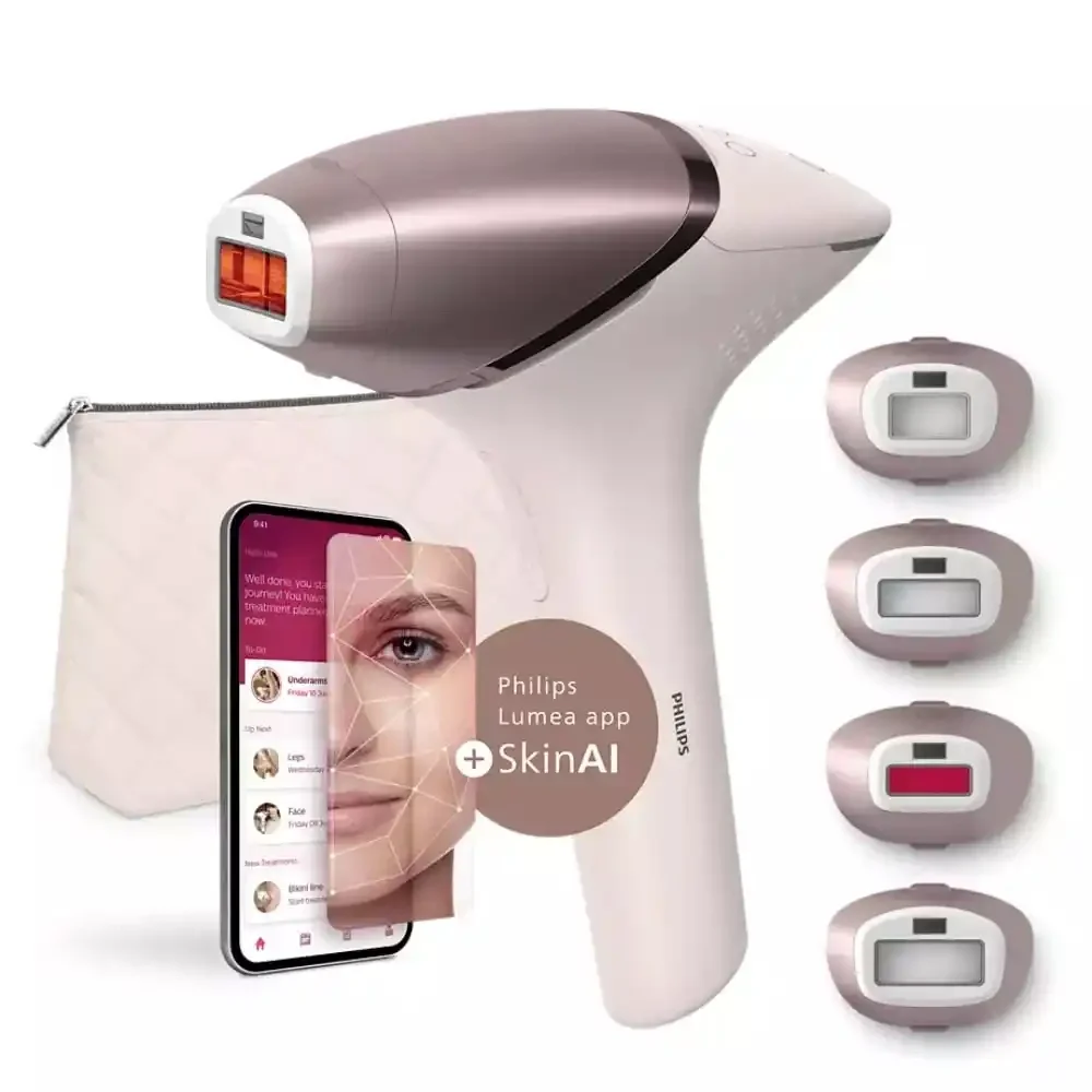 Philips Lumea IPL 9900 Series IPL uređaj za uklanjanje dlačica SkinAI 4 nastavka BRI977/00