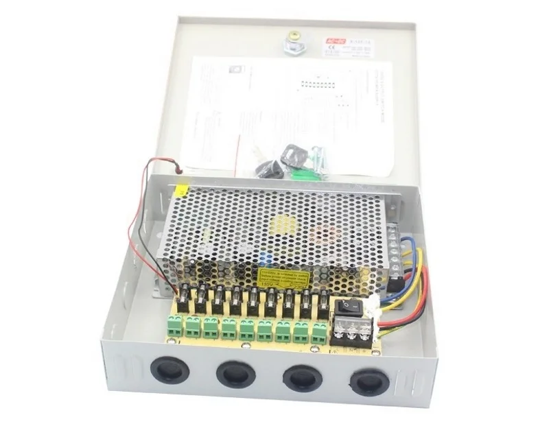 Alfapower centralno napajanje za video nadzor 12V 10A 120W 9 kanala NST-0910A