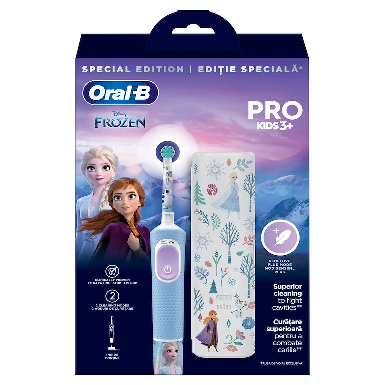 ORAL-B Putni set Električna četkica za zube za decu Pro Kids Frozen, Plava
