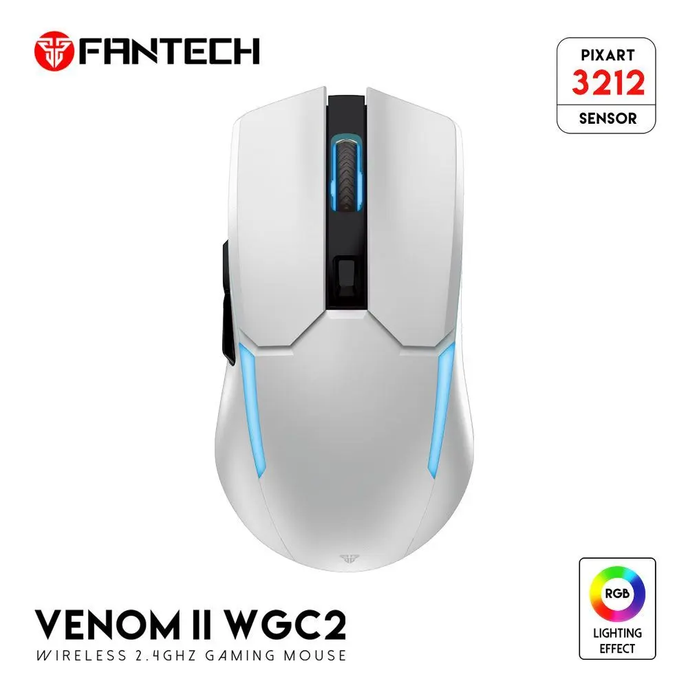Fantech Gaming miš WGC2 Venom II Vibe, Bežični, 4000DPI, Optički, Beli