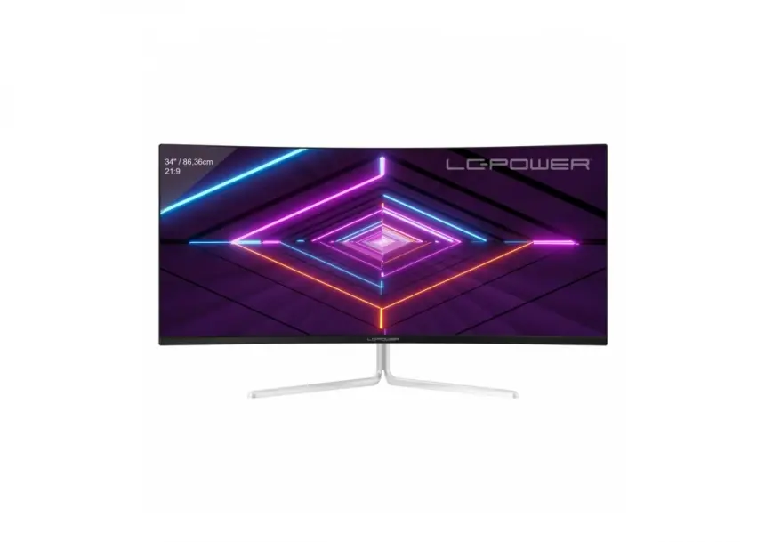 Monitor 34" LC Power LC-M34-UWQHD-100-C-V3 UltraWide QHD, 3440x1440, 100Hz, Curved, 1xDP/2xHDMI, Audio out