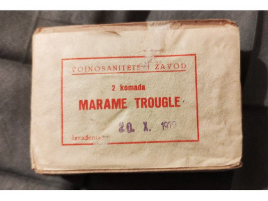 Vintage pamucna marama JNA iz 70 - tih