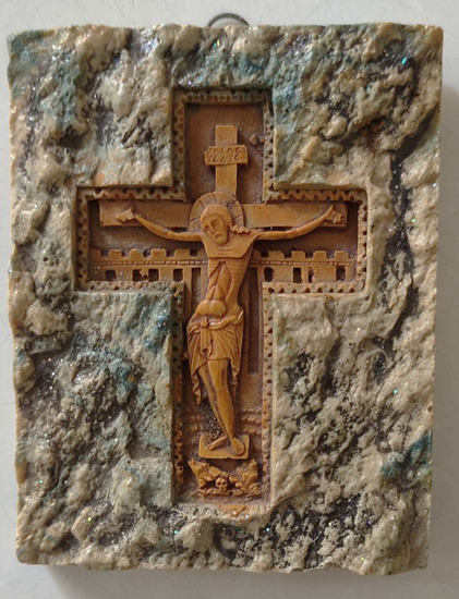 Zidna Ikona Raspeće Hristovo 9x7cm