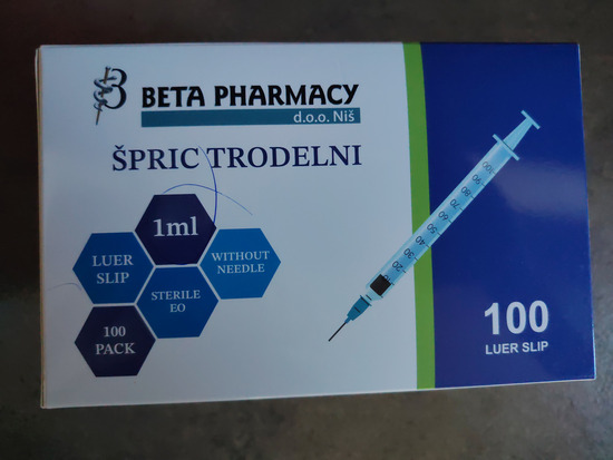 Spricevi bez igle i igla 4mm