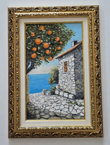 Ulje na platnu - Kameni put do mora