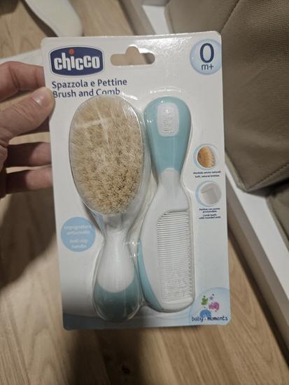 Chicco četka i češalj za bebe i traka za cuclu