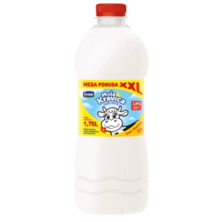 Mleko sveže 2.8%mm 1,75l mega ponuda xxl moja kravica