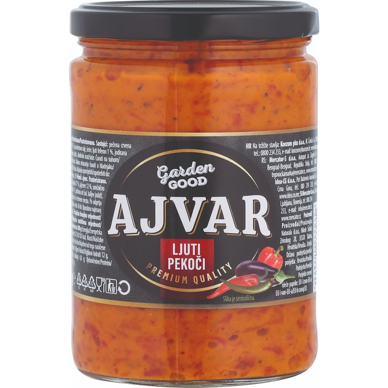 Ajvar ljuti premium 550g Garden Good