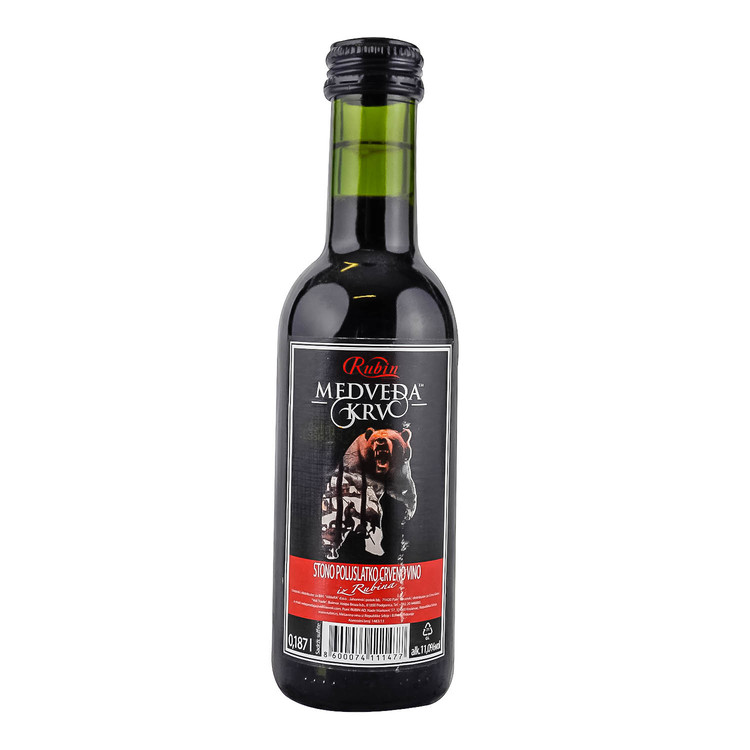 Rubin Medveda Krv poluslatko crveno vino 0,187l