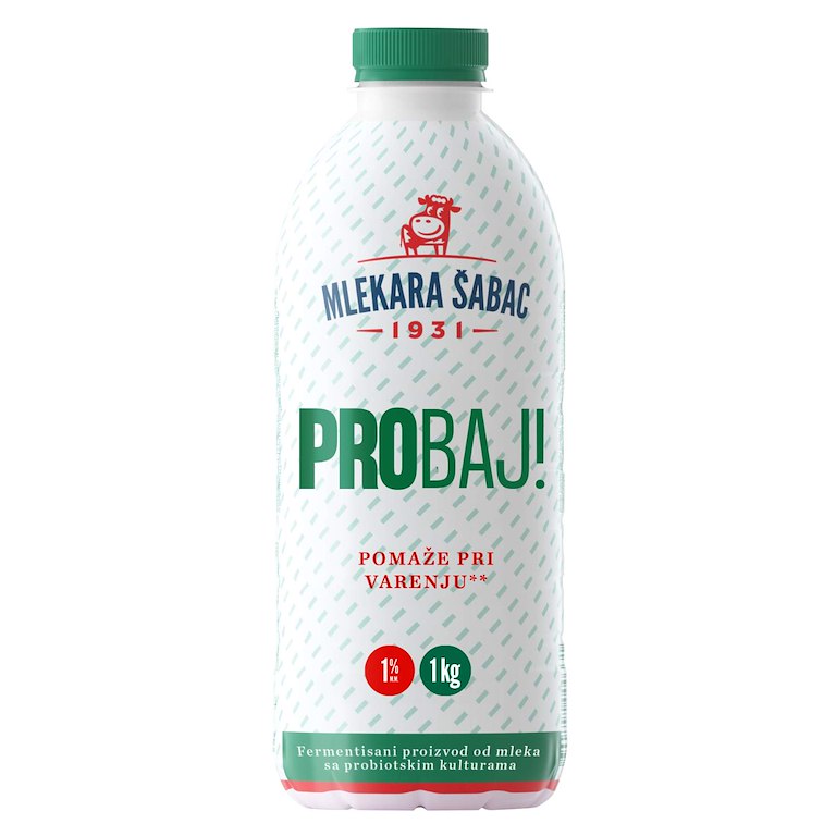 Jogurt probiotski Probaj 1% 1kg Mlekara Šabac