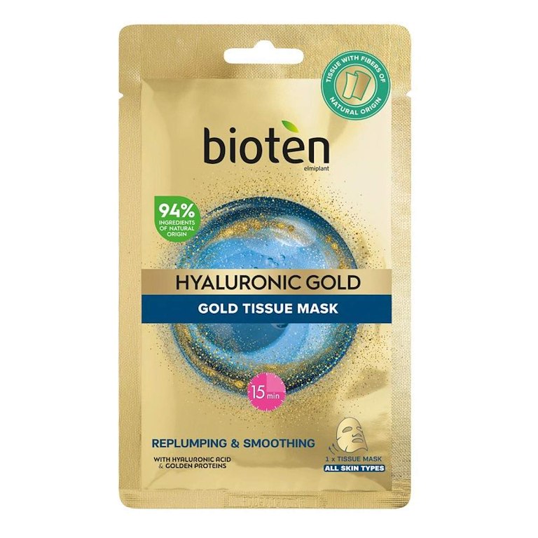 Maska za lice u maramici Hyaluron Gold 25ml Bioten