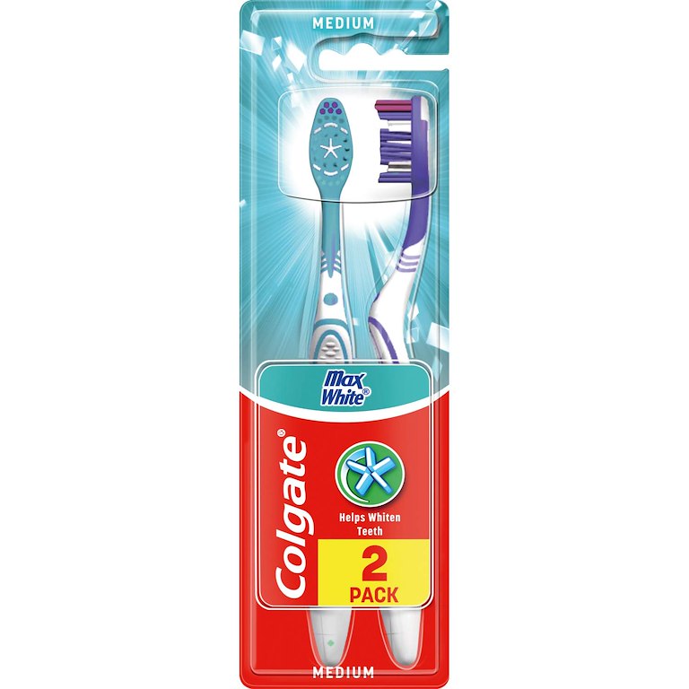 Četkica za zube medium Max White 2/1 Colgate