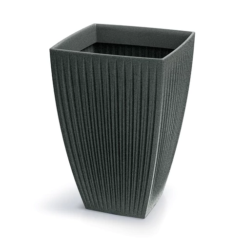 Saksija Latia kvadratna visoka 40cm - granit intenziv 462GR
