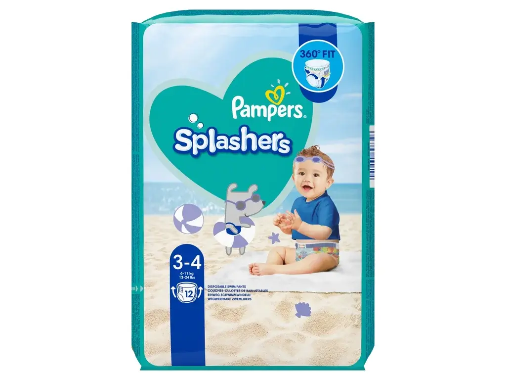 Pampers Pelene za kupanje Splashers 3, CP, 6-11kg, 12/1