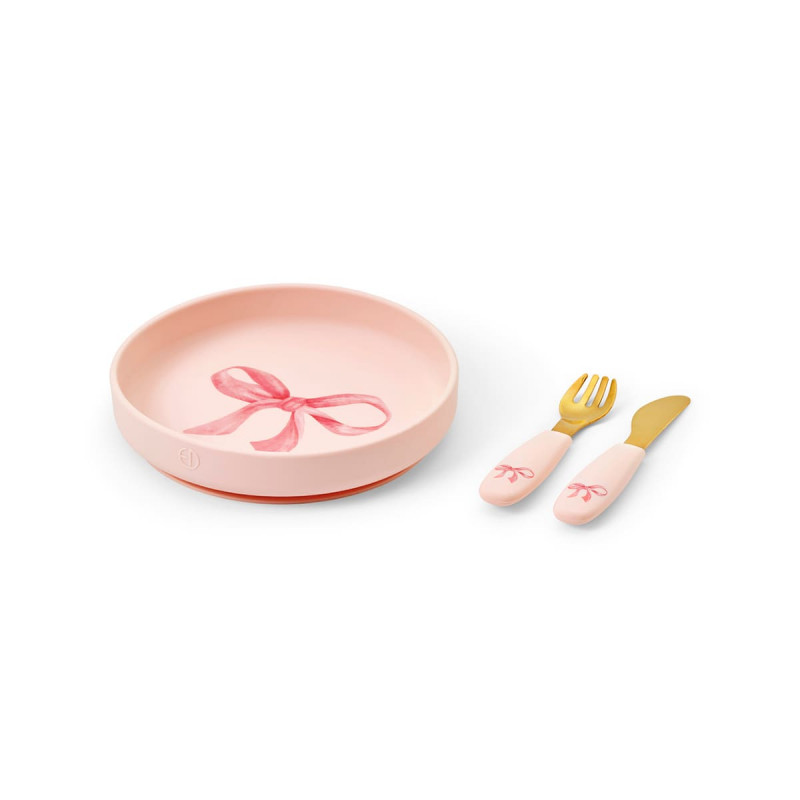 Elodie silikonski set za hranjenje rosie bow