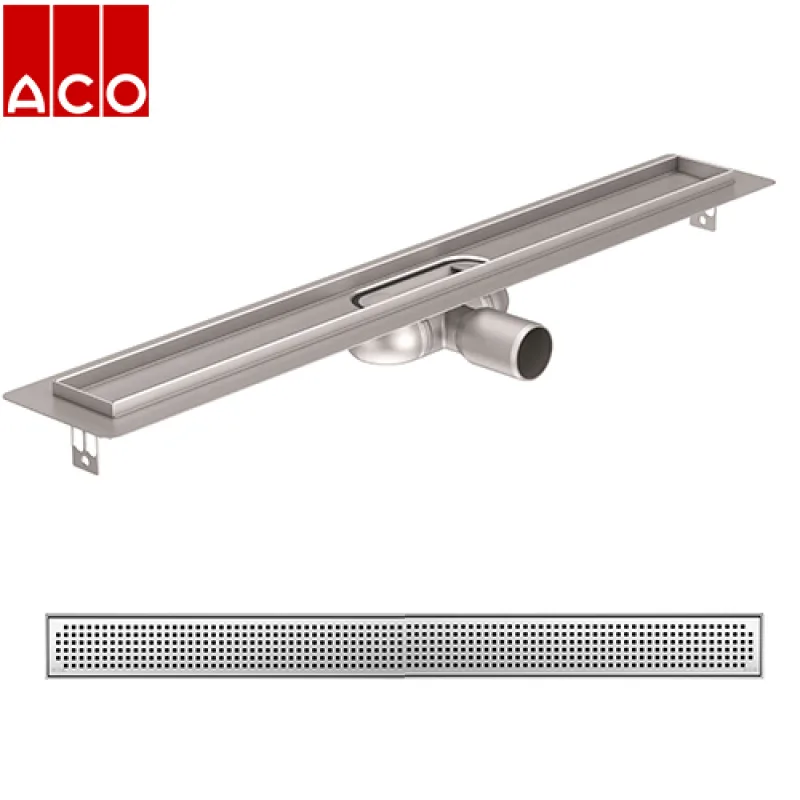 ACO SHOWER DRAIN C KANAL SA QUADRATO REŠETKOM 1185 MM X 74MM 9010.88.27 + 9010.88.73