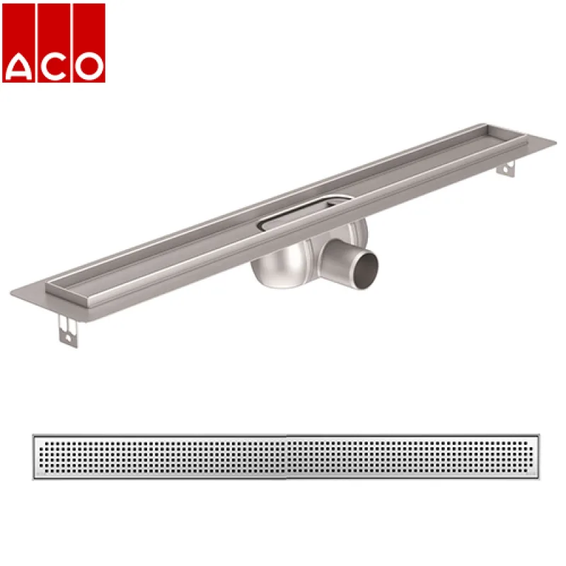 ACO SHOWER DRAIN C KANAL SA QUADRATO REŠETKOM 1185 MM X 93MM 9010.88.06 + 9010.88.73