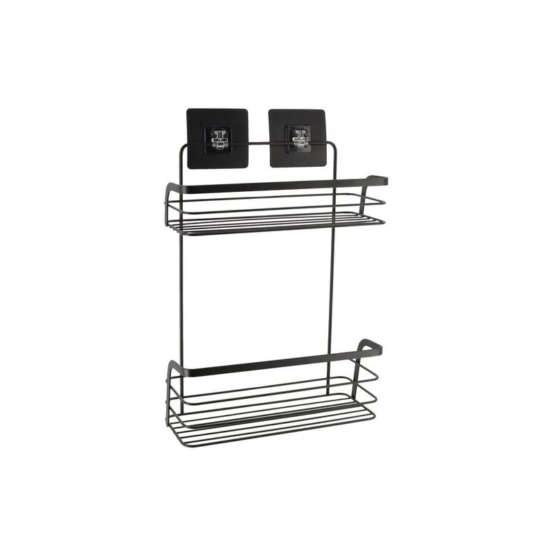 TENDANCE Zidna žičana polica dvostruka samolepljiva 3m 26,4 x 11 x 39,5 metal crna 91020108