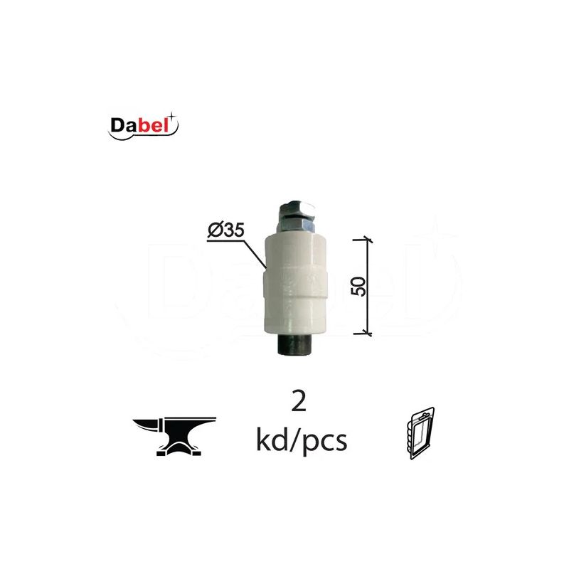 DABEL Vodjica za kliznu kapiju V1004 bela 35x50mm (2kom) DP1